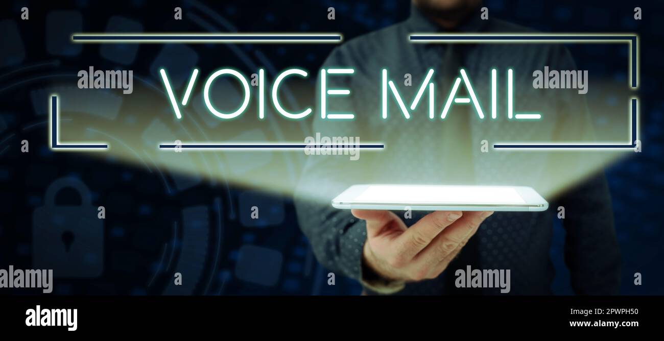 Text showing inspiration Voice Mail, Business showcase Electronic ...