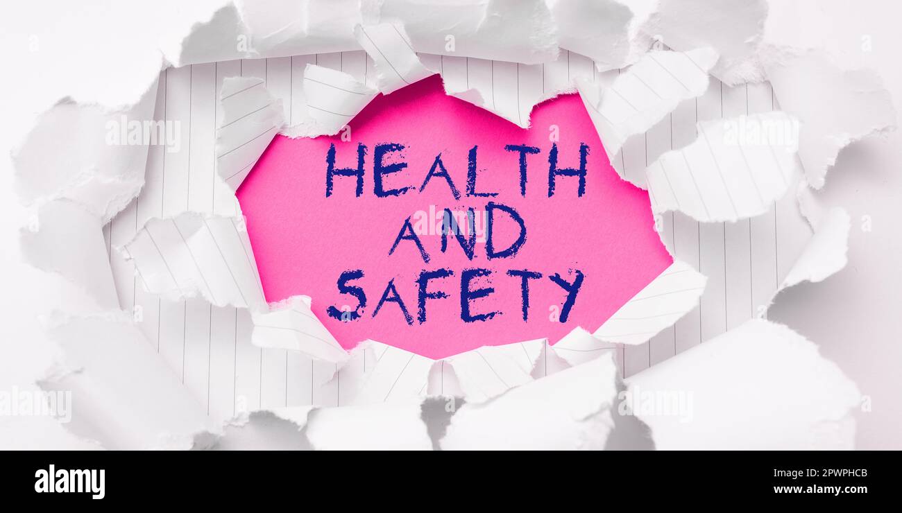 Handwriting text Health And Safety, Conceptual photo Taking the ...