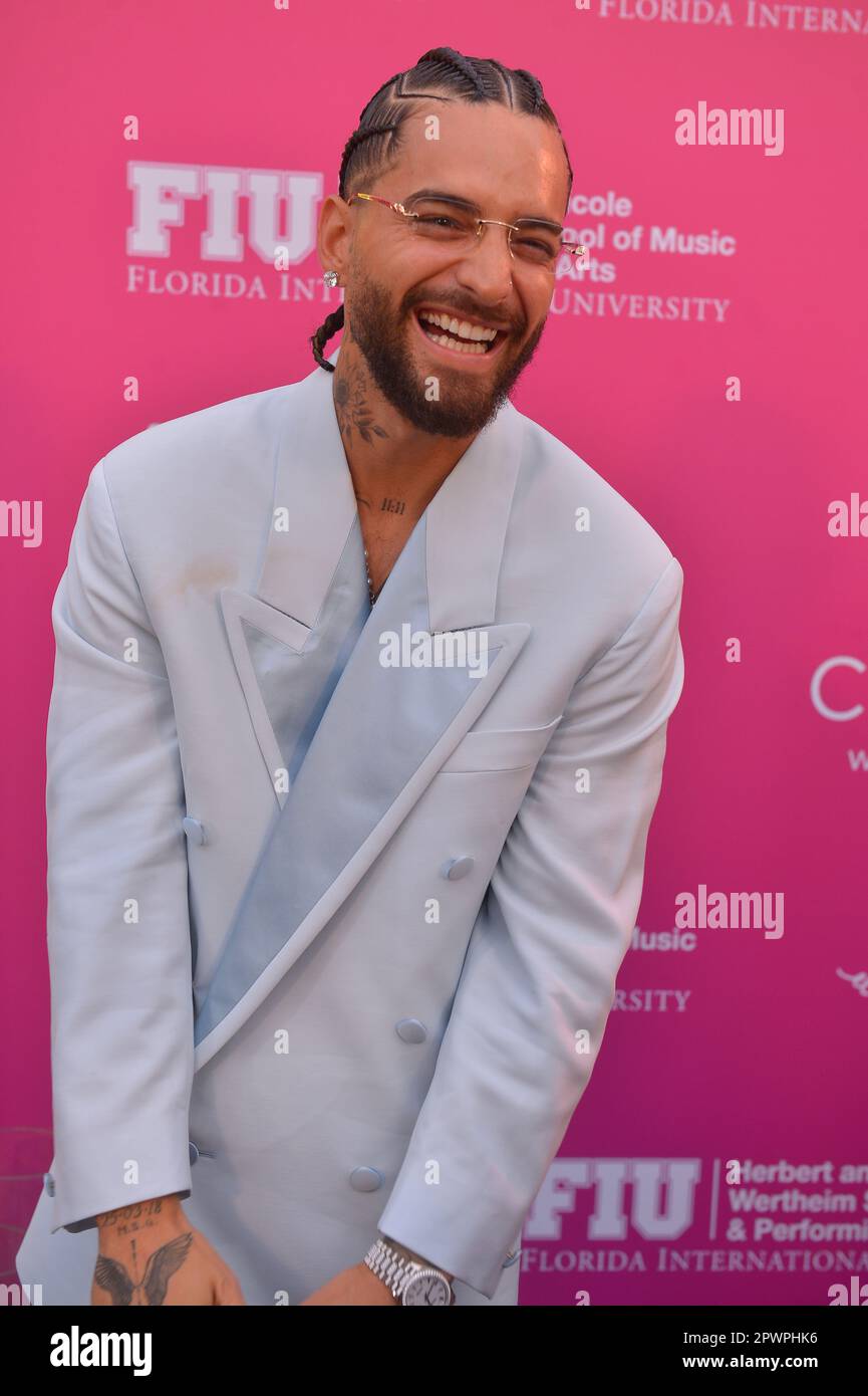 MIAMI, FL - APRIL 29: Maluma attends the Playing for Change 2023 Impact ...