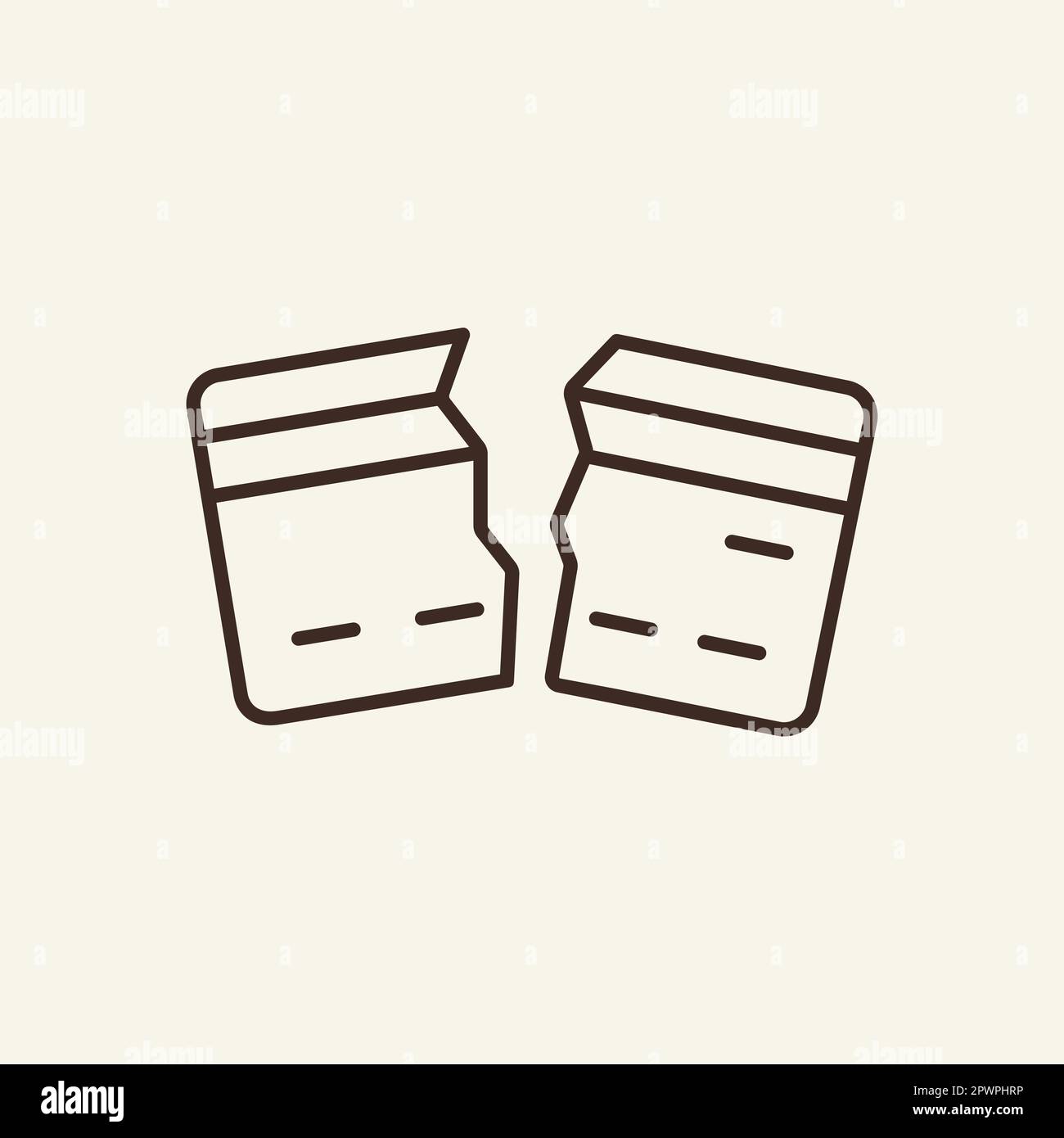 Broken plastic isolated Stock Vector Images - Alamy