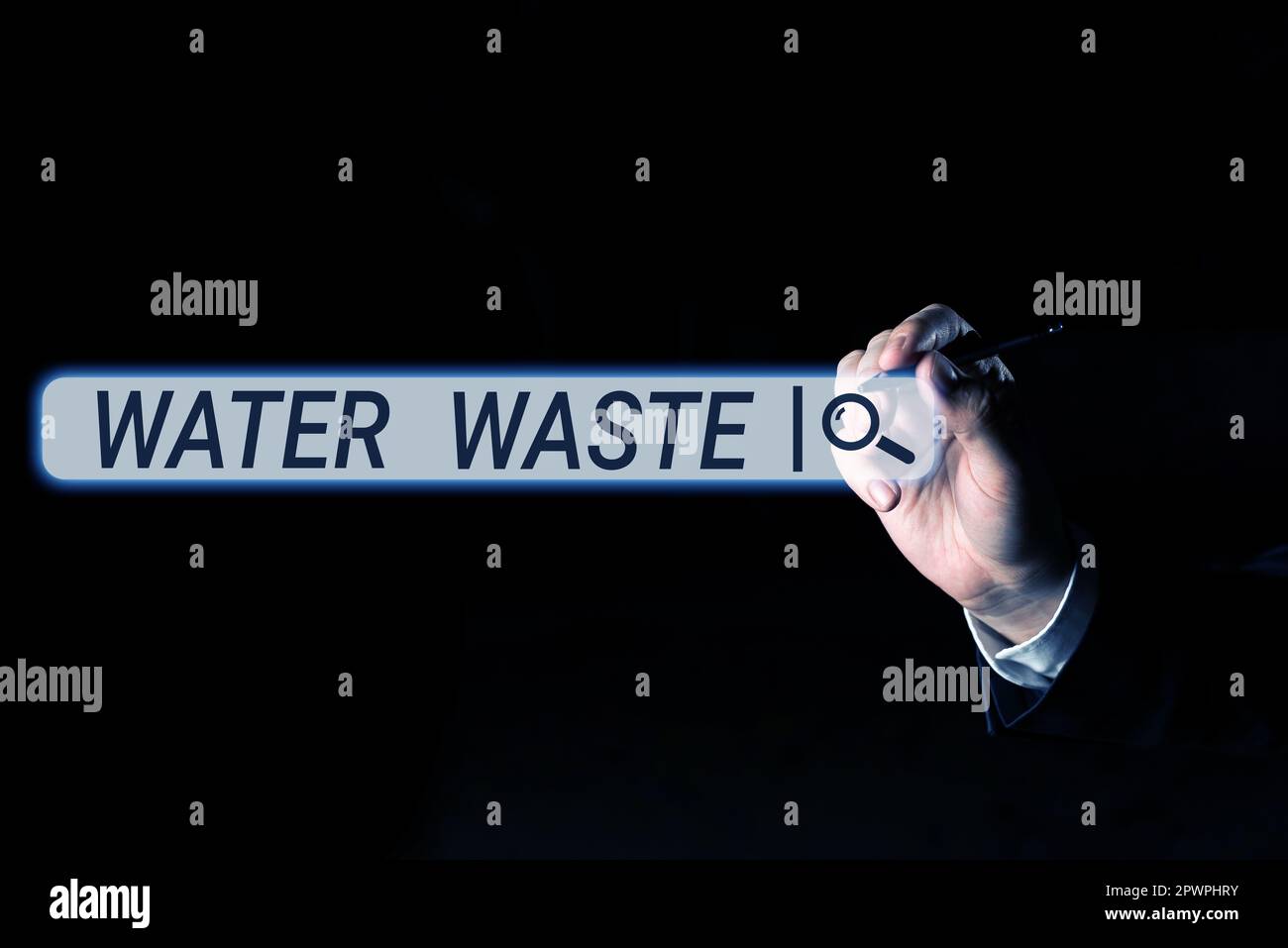 Conceptual caption Water Waste, Internet Concept liquid that has been ...