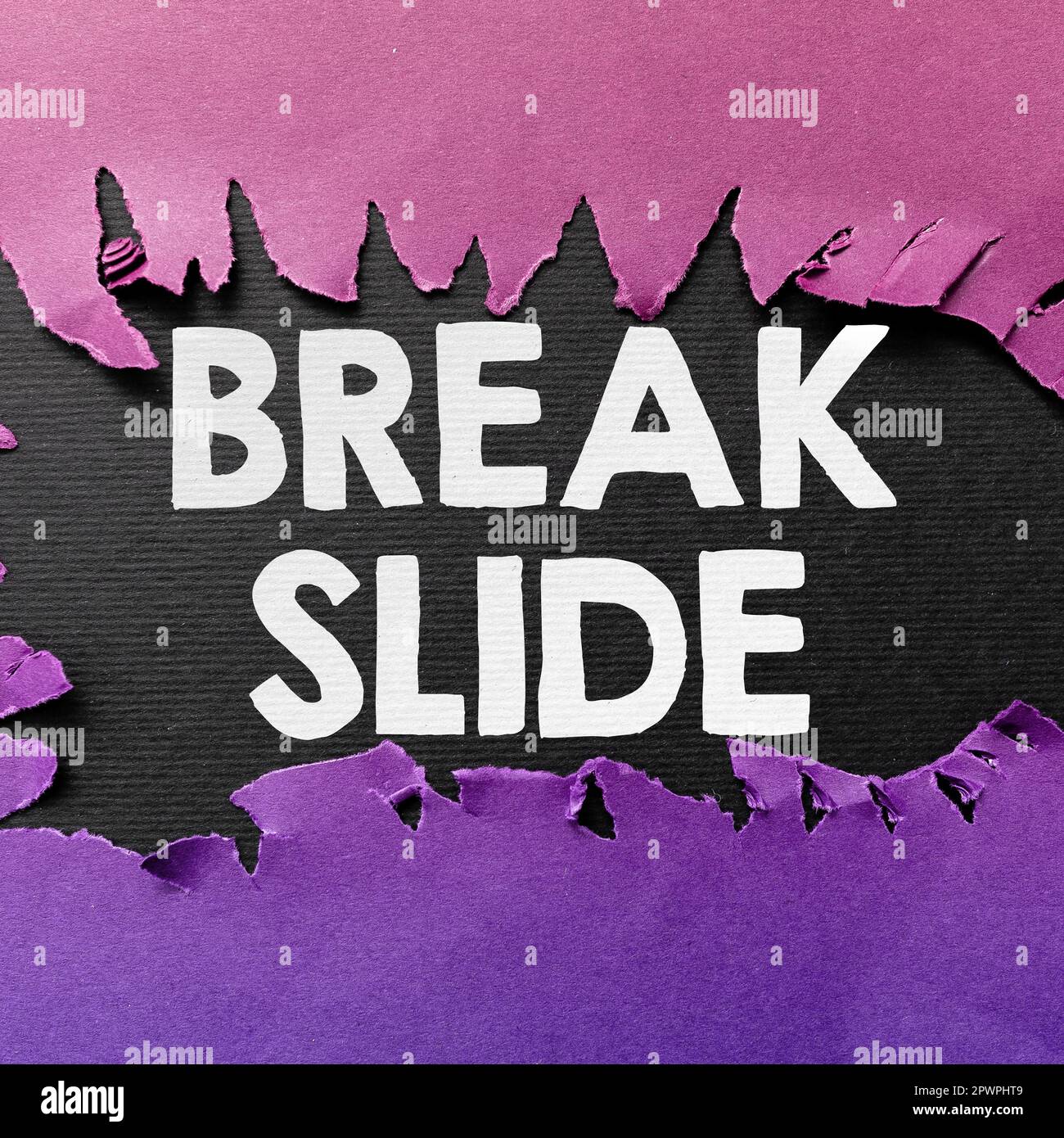 Text showing inspiration Break Slide, Business idea a good cover slide ...