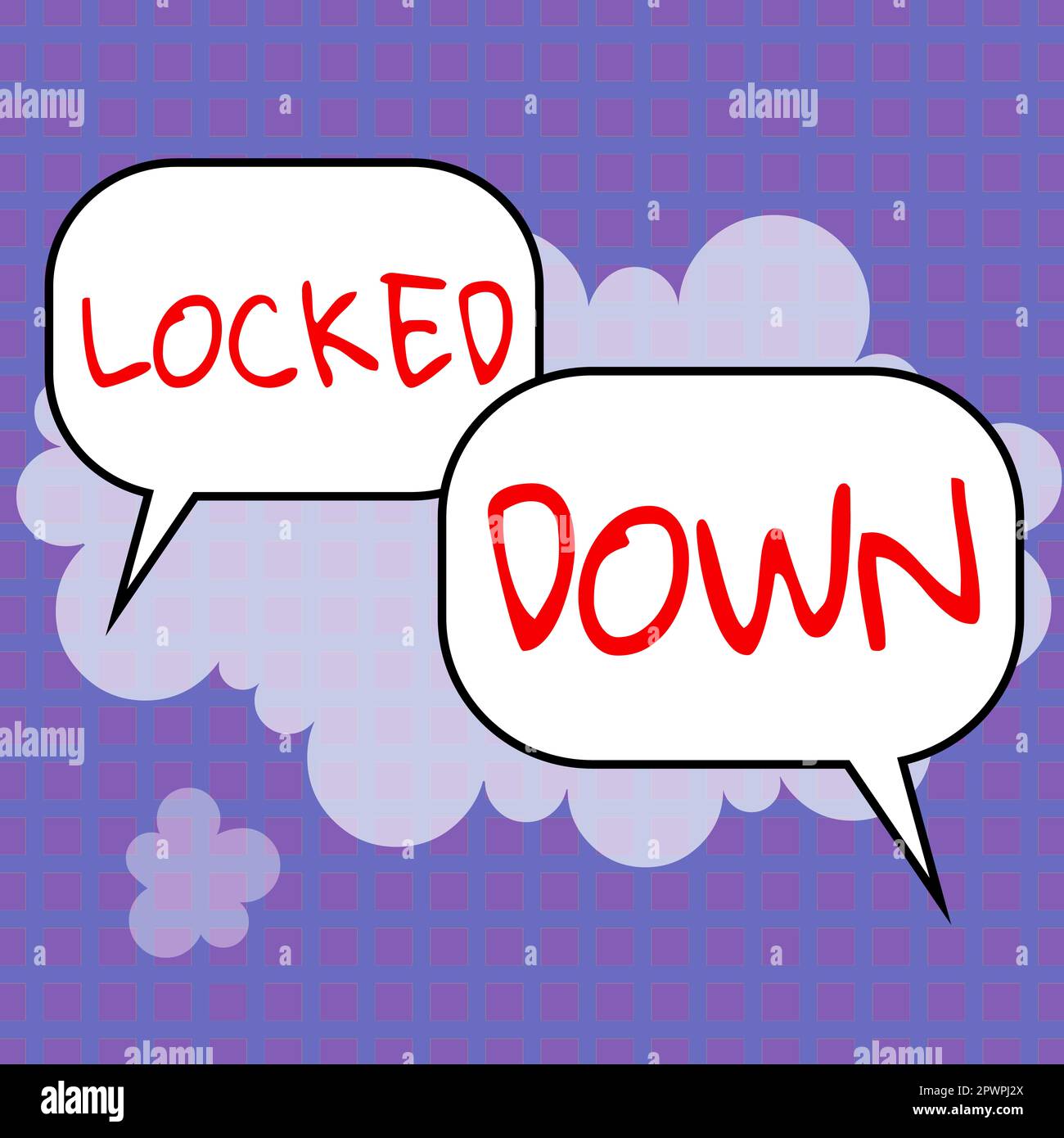 Writing displaying text Locked Down, Business idea emergency measure ...