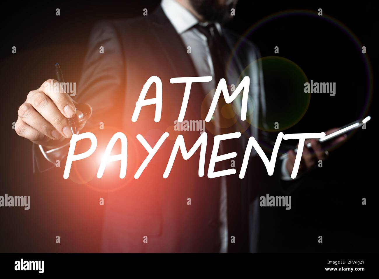 Inspiration showing sign Atm Payment, Word for Cashless Payment made ...