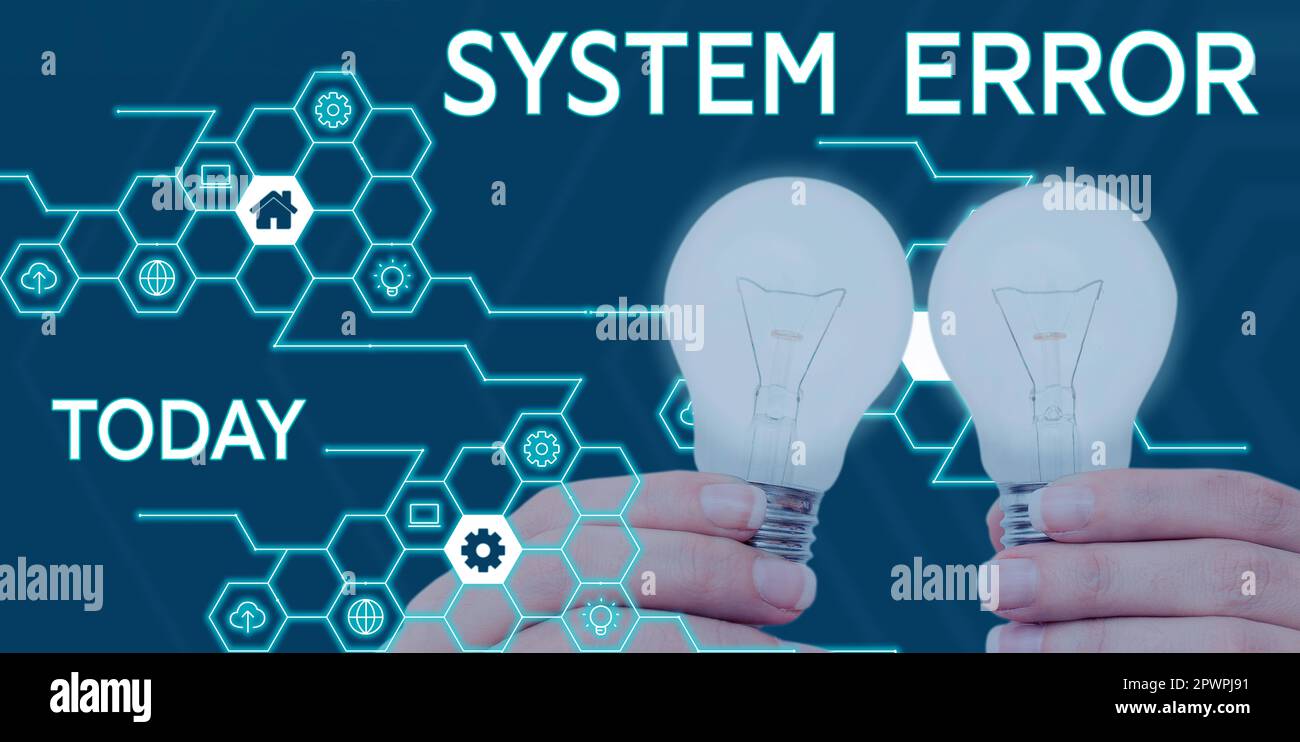 Conceptual caption System Error, Business overview Technological ...