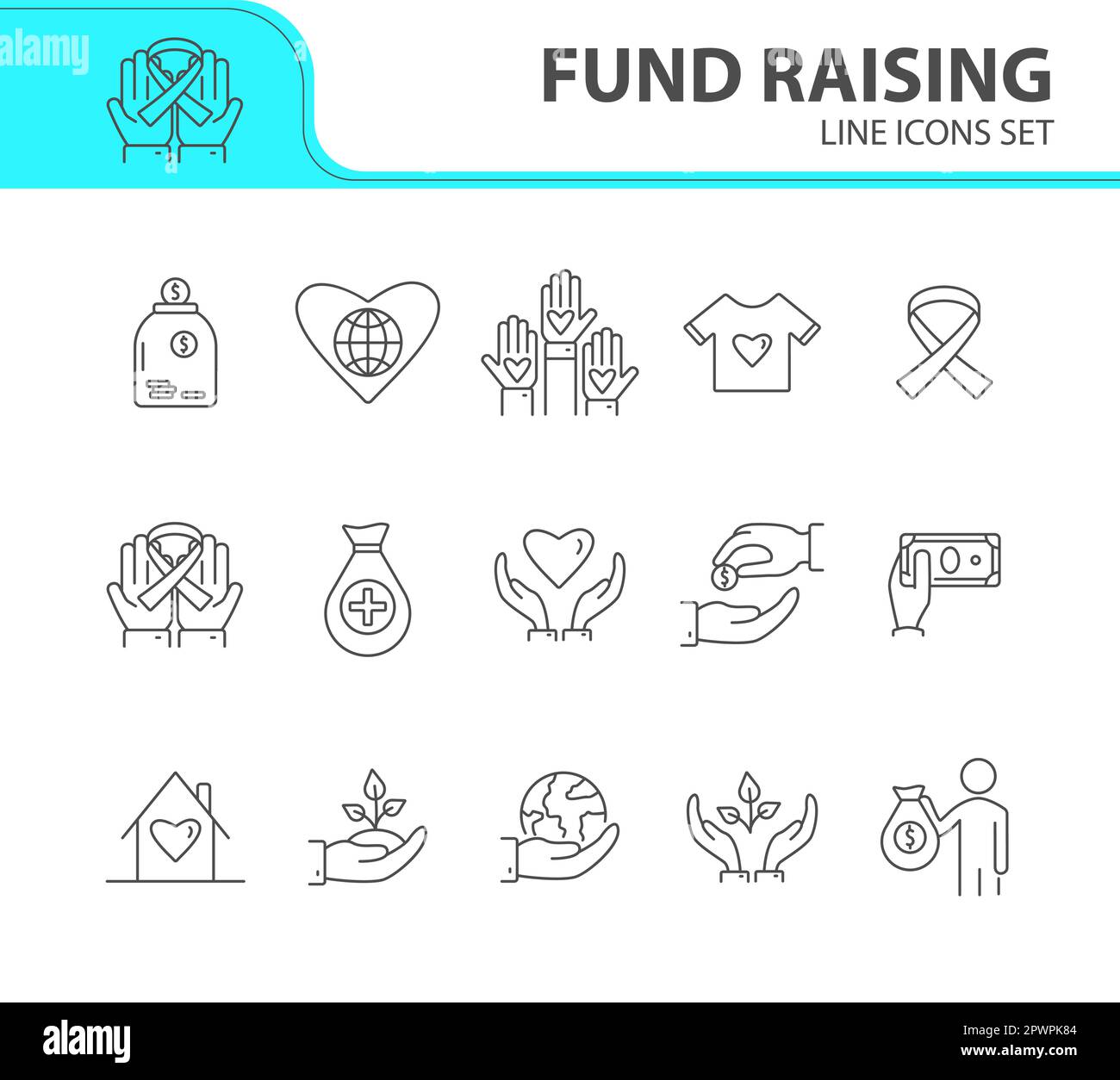 Fund raising icons Stock Vector Image & Art - Alamy