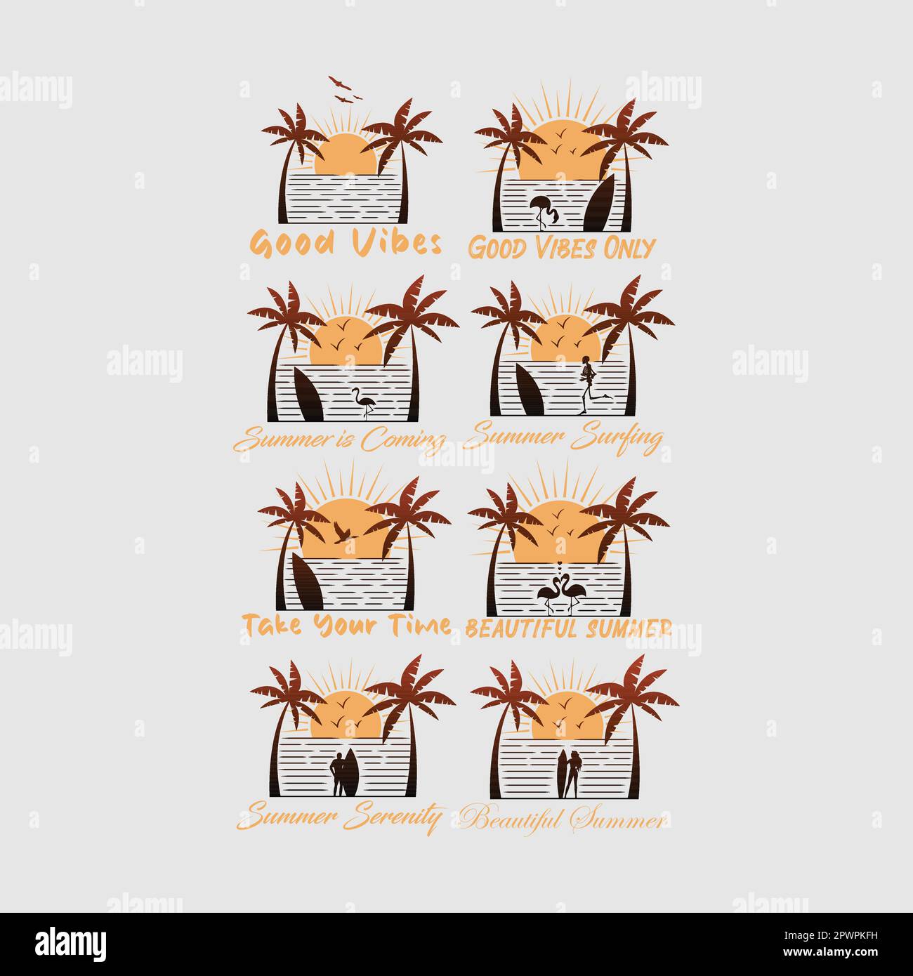 Summer time artwork design collection Stock Vector Image & Art - Alamy