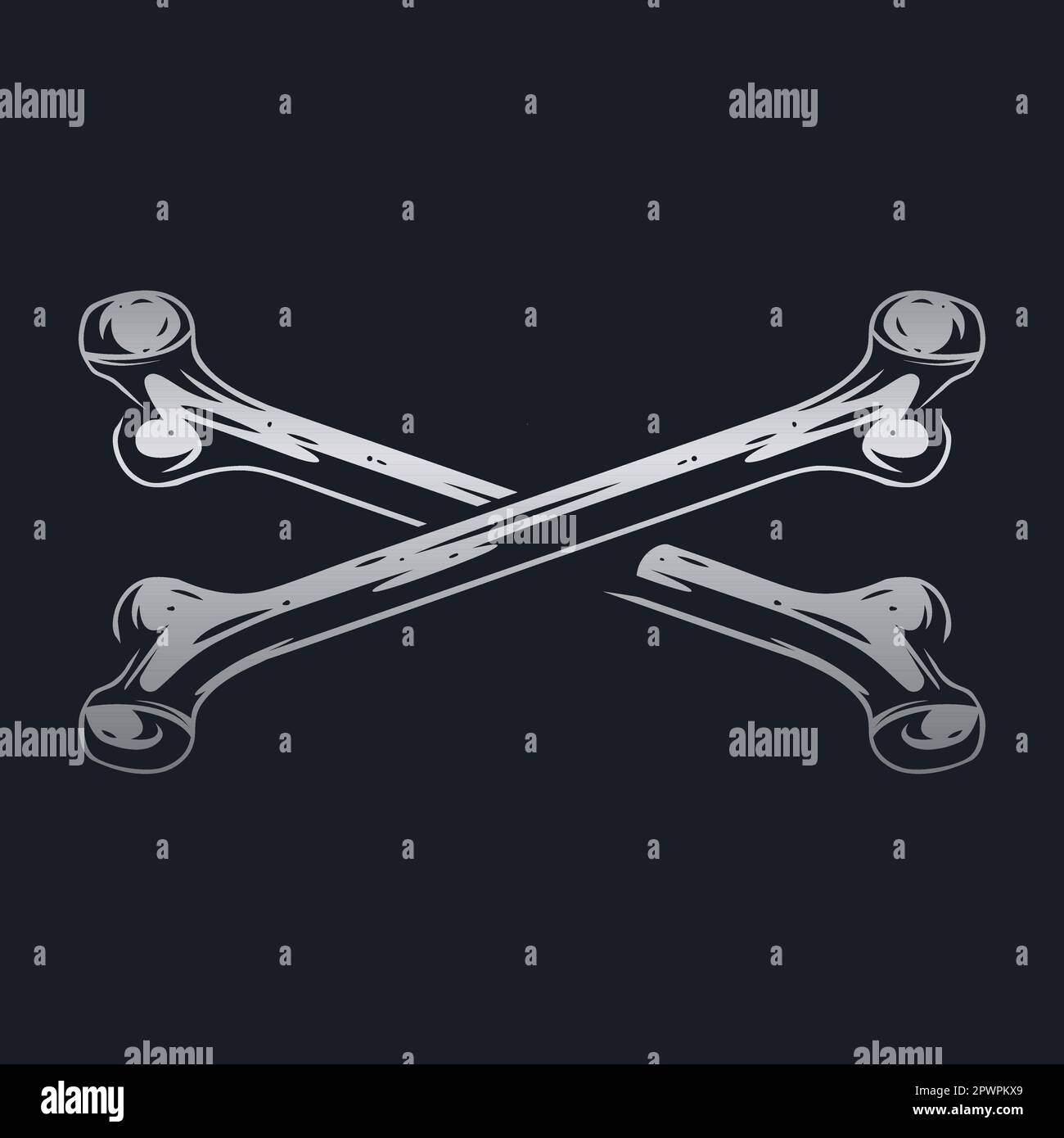 Skull and bones vector design. Editable, resizable, EPS 10, vector ...