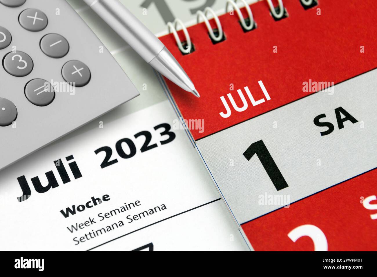 Calendar 2023 july hi-res stock photography and images - Alamy