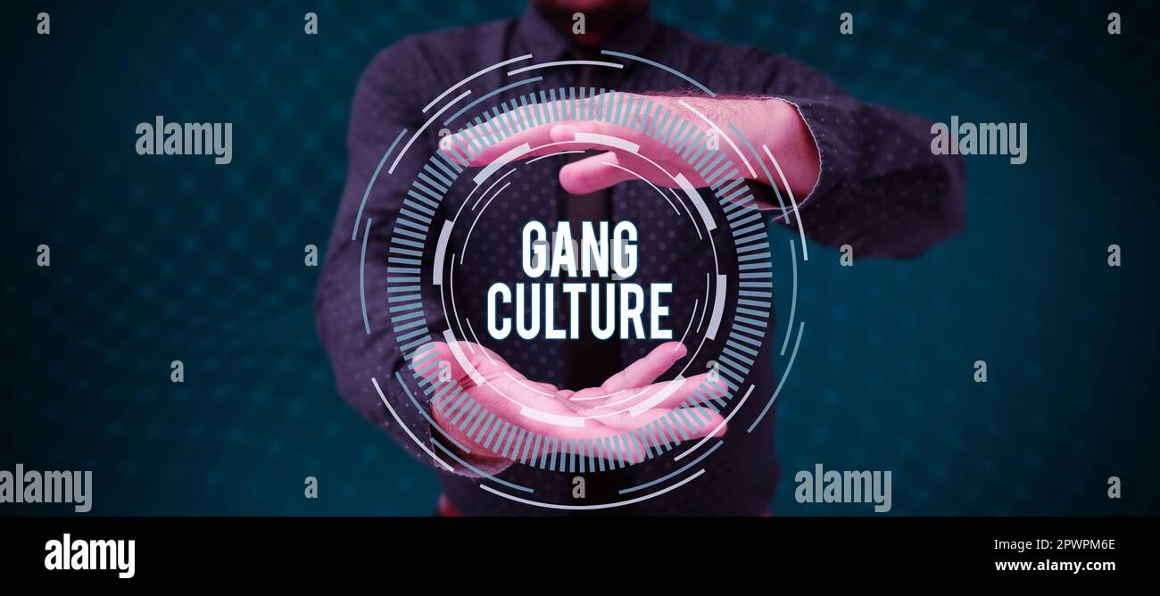 Conceptual caption Gang Culture, Word for particular organization of ...