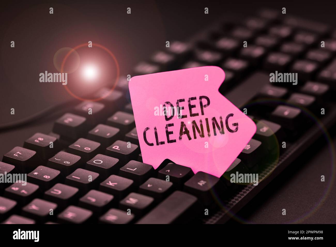 Conceptual caption Deep Cleaning, Word Written on an act of thoroughly ...