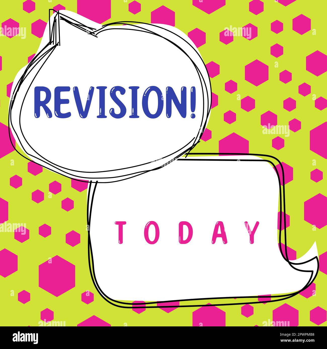 Text caption presenting Revision, Concept meaning action of revising ...