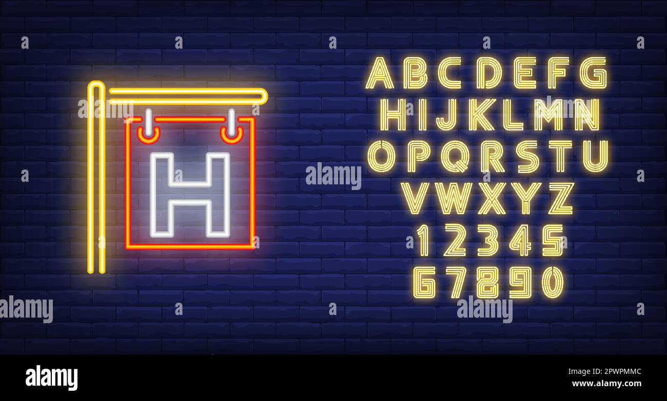 Hospital road sign neon sign Stock Vector Image & Art - Alamy