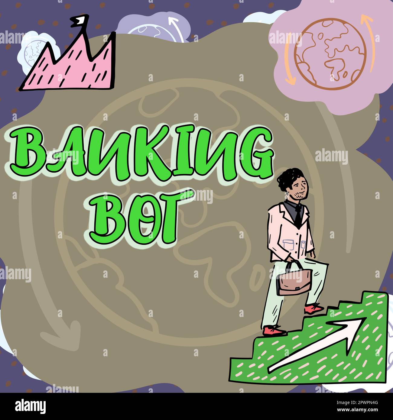 Conceptual display Banking Bot, Internet Concept application that runs ...