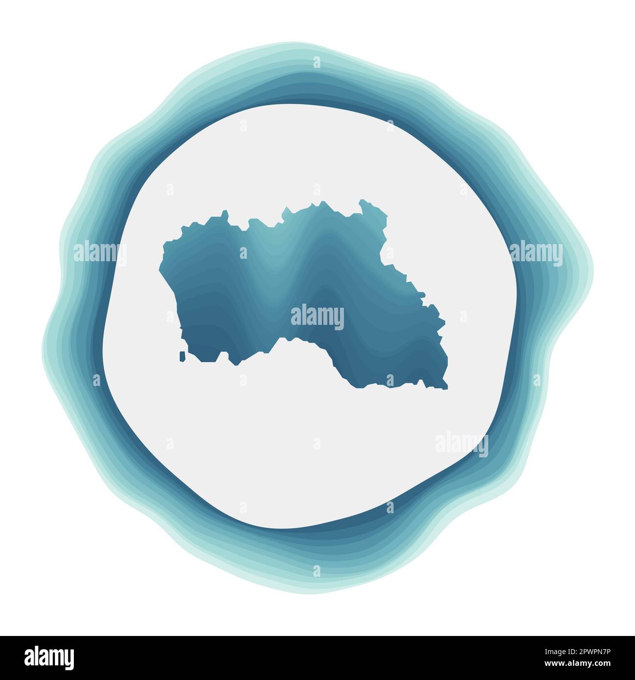 Santa Maria Island logo. Badge of the island. Layered circular sign ...