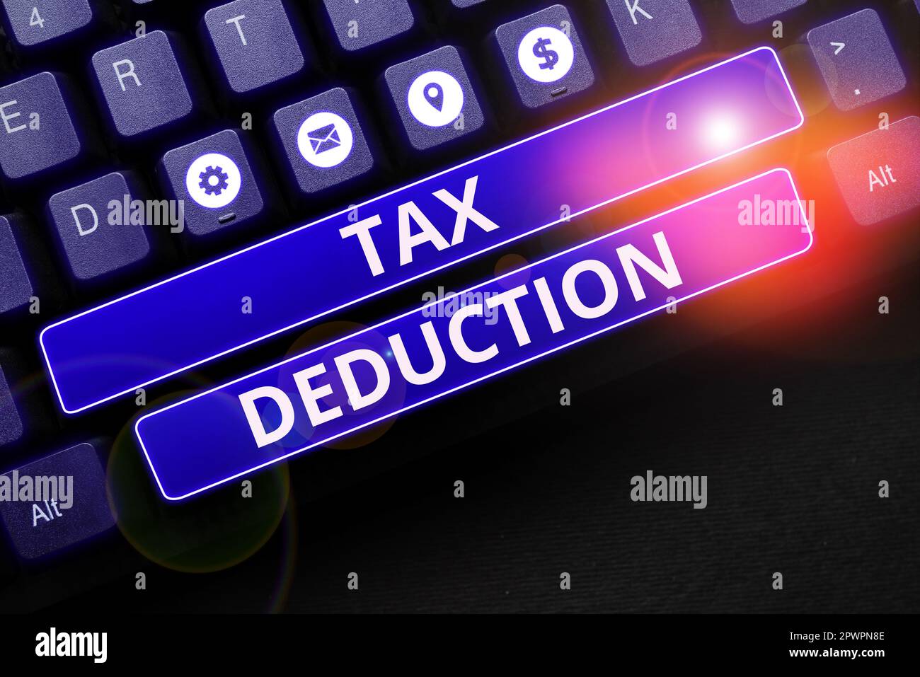 Hand writing sign Tax Deduction, Business showcase amount subtracted ...