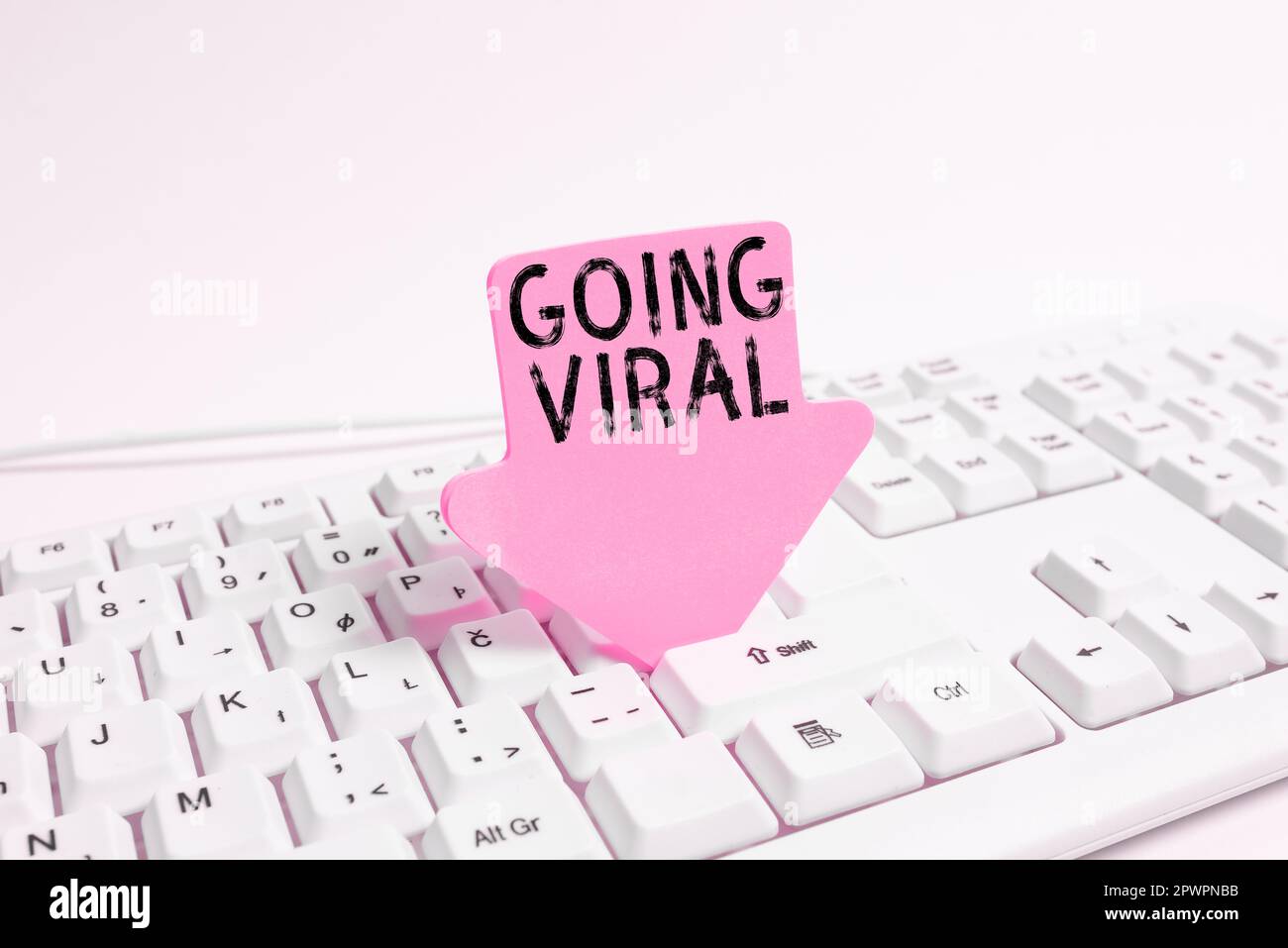 Text sign showing Going Viral, Word for image video or link that ...
