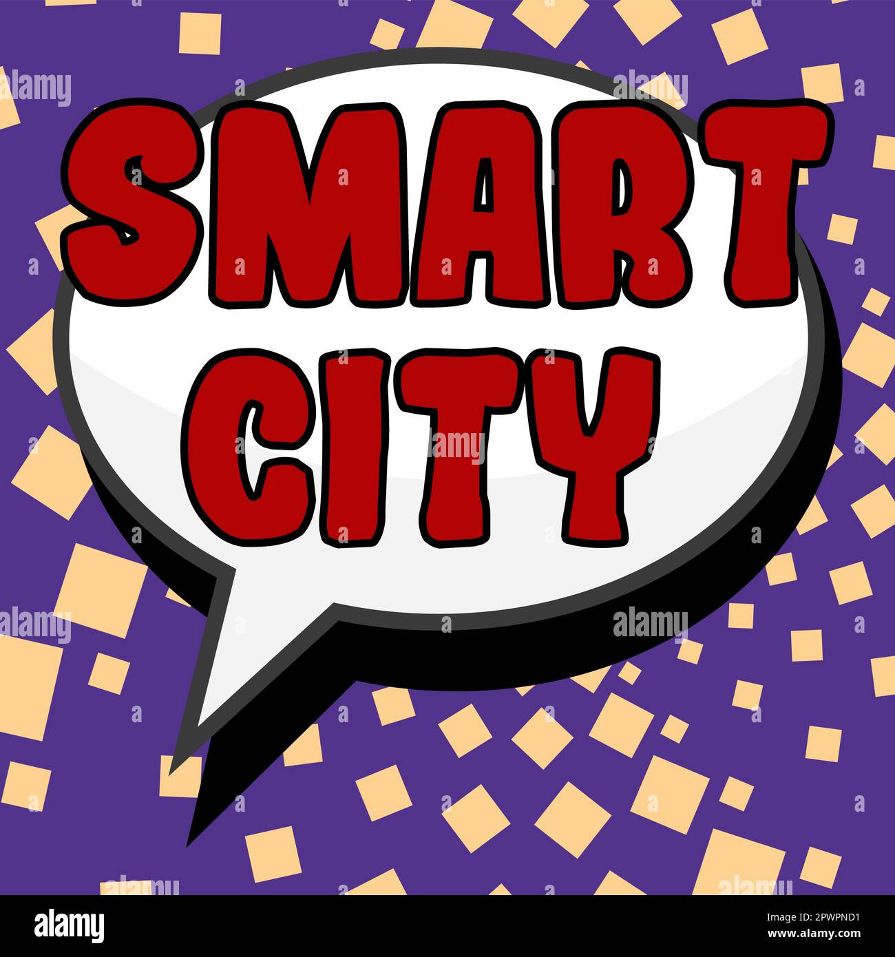 Conceptual caption Smart City, Business idea urban area that uses ...