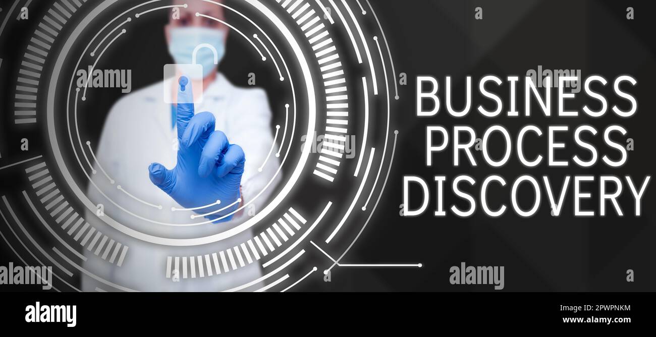 Text showing inspiration Business Process Discovery, Business idea ...