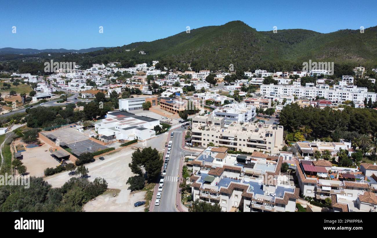 The city Santa Eularia in Ibiza, Spain Stock Photo - Alamy