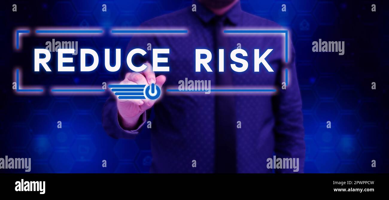 Conceptual caption Reduce Risk, Business idea lessen the potential ...