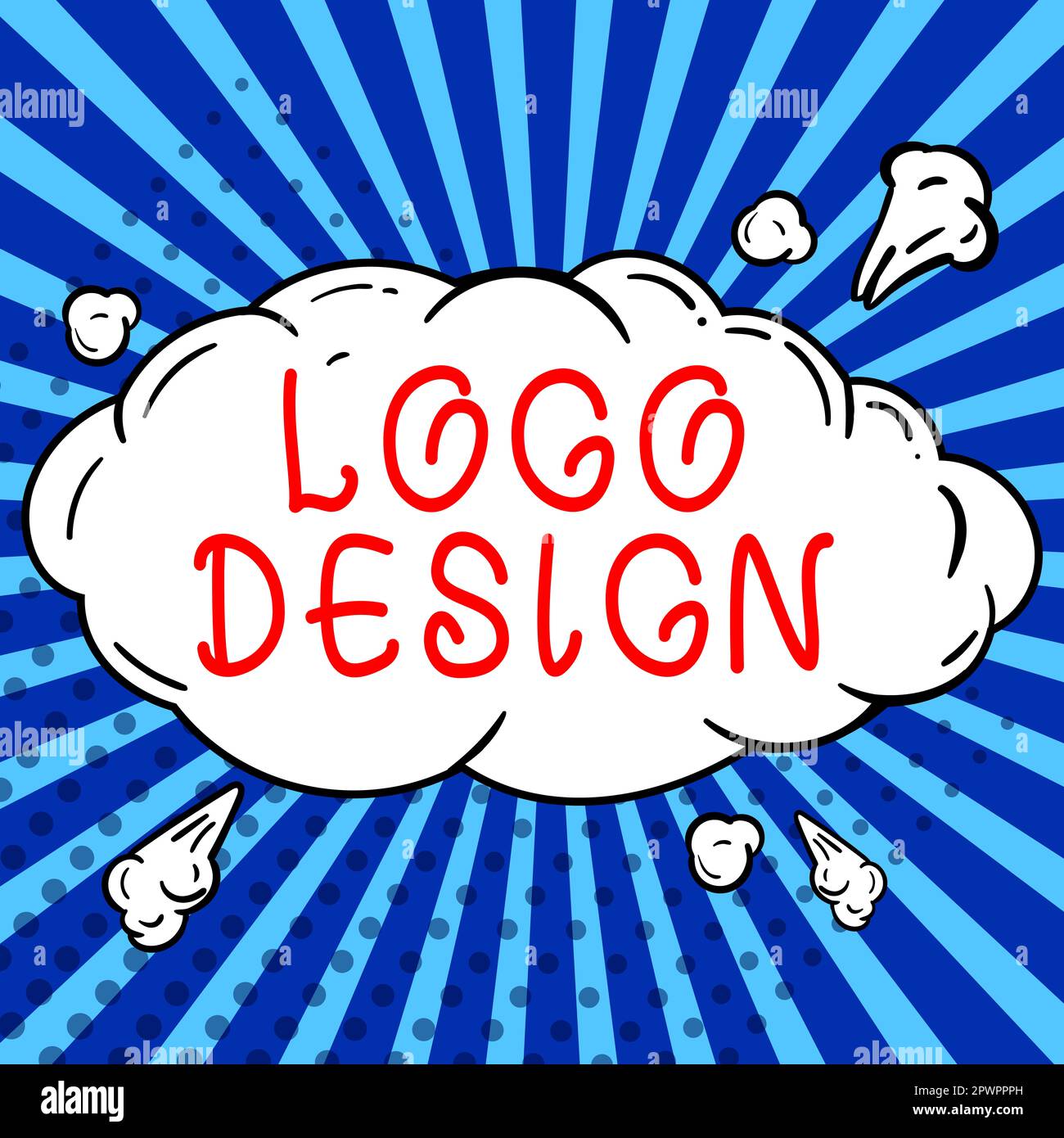 Hand writing sign Logo Design, Business overview a graphic ...