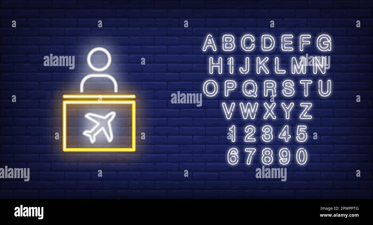 Information desk neon sign Stock Vector Image & Art - Alamy