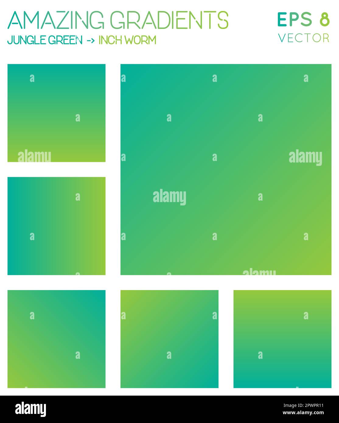 Colorful gradients in jungle green, inchworm color tones. Adorable ...