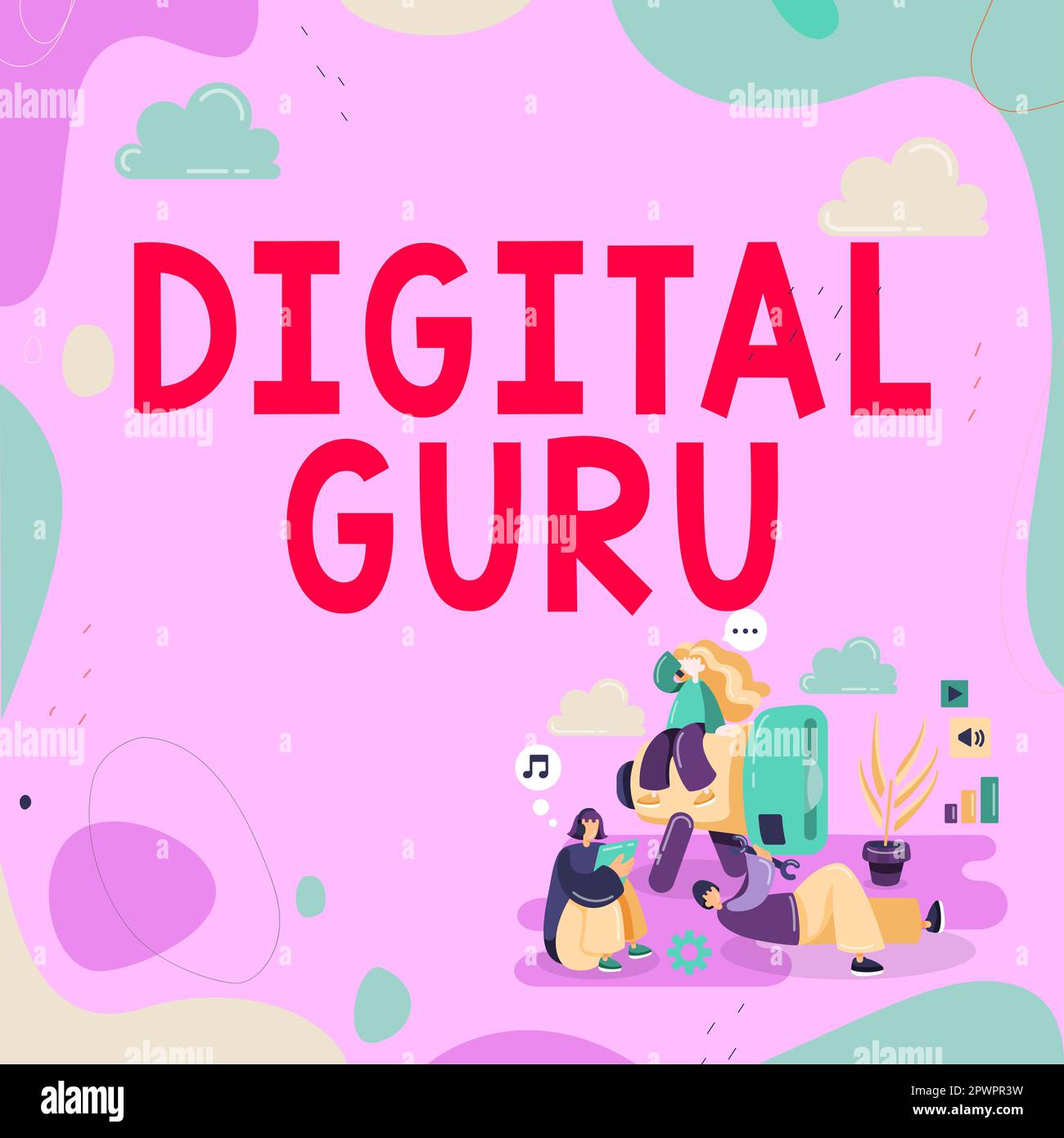 Hand writing sign Digital Guru, Business concept teacher and ...