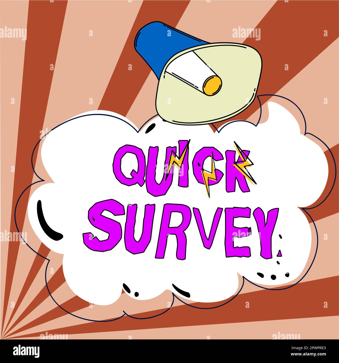 Sign displaying Quick Survey, Concept meaning Conduct fast check on ...