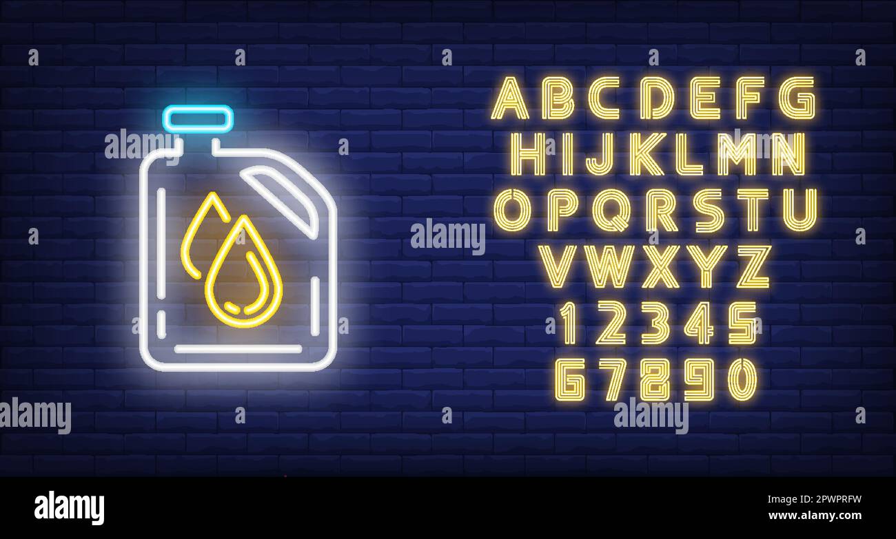 Oil change neon icon Stock Vector Image & Art - Alamy