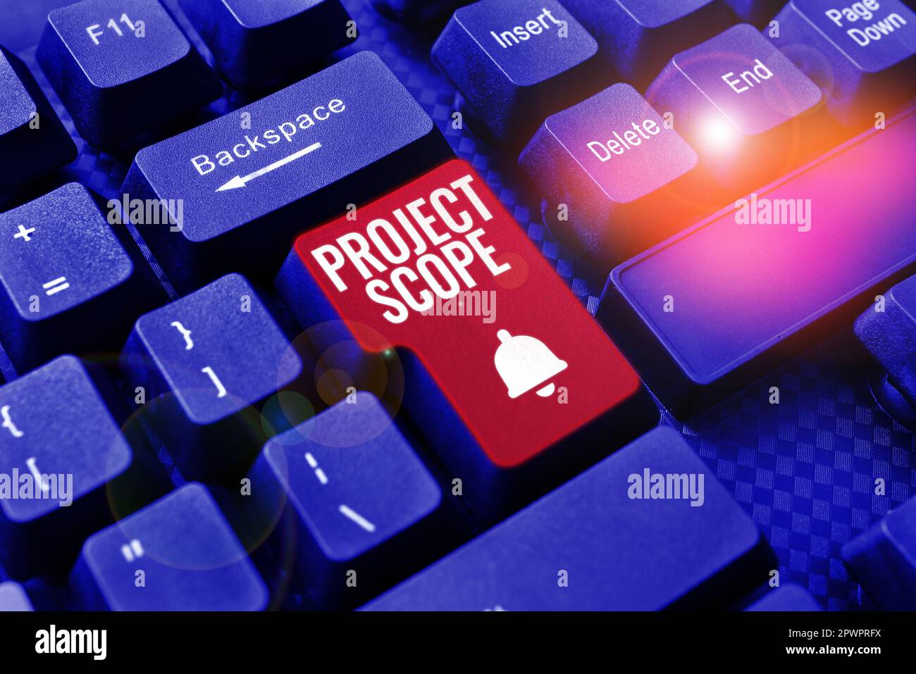 Text caption presenting Project Scope, Concept meaning evaluation of ...
