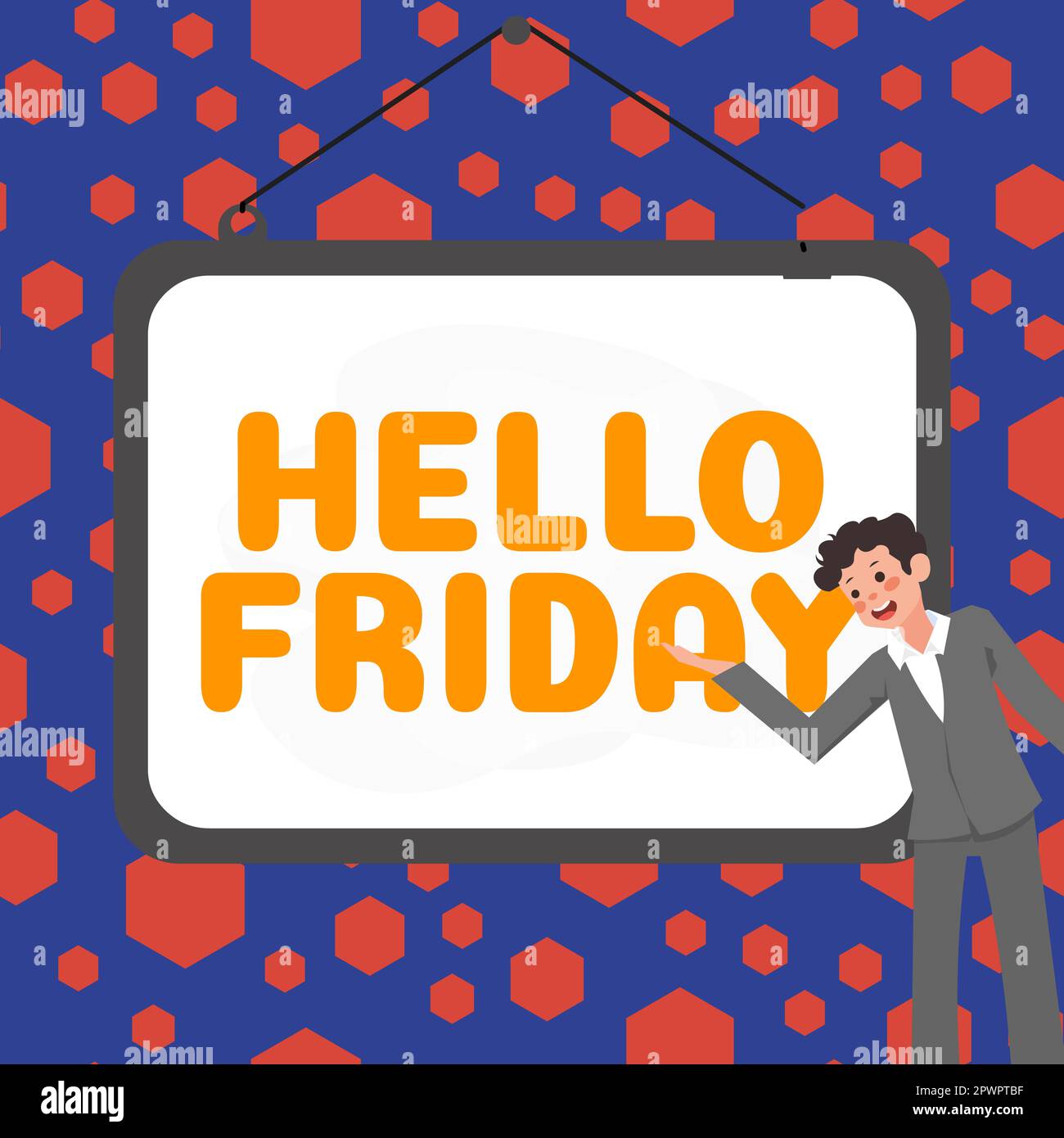Conceptual display Hello Friday, Business idea Greetings on Fridays ...