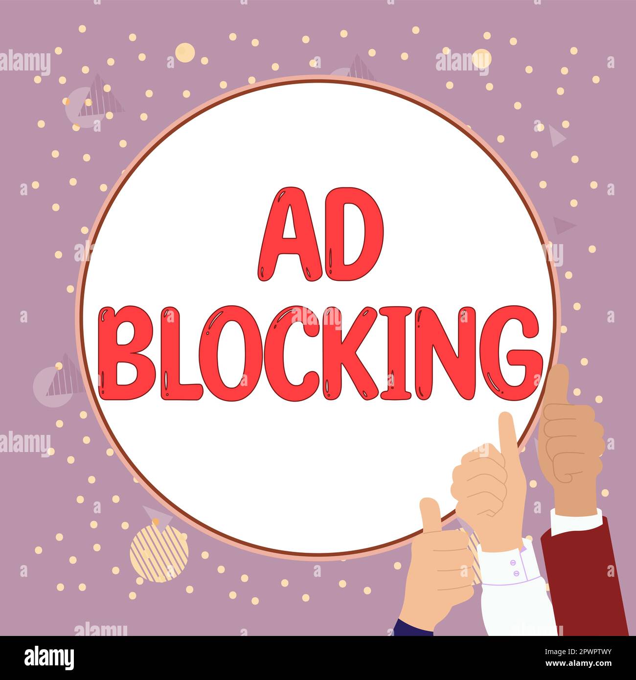 Inspiration showing sign Ad Blocking, Word for program that will remove ...
