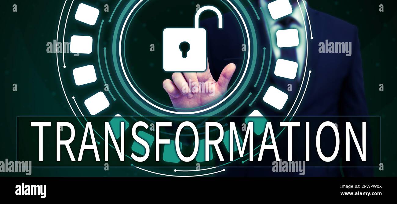 Writing displaying text Transformation, Word for A marked change in ...