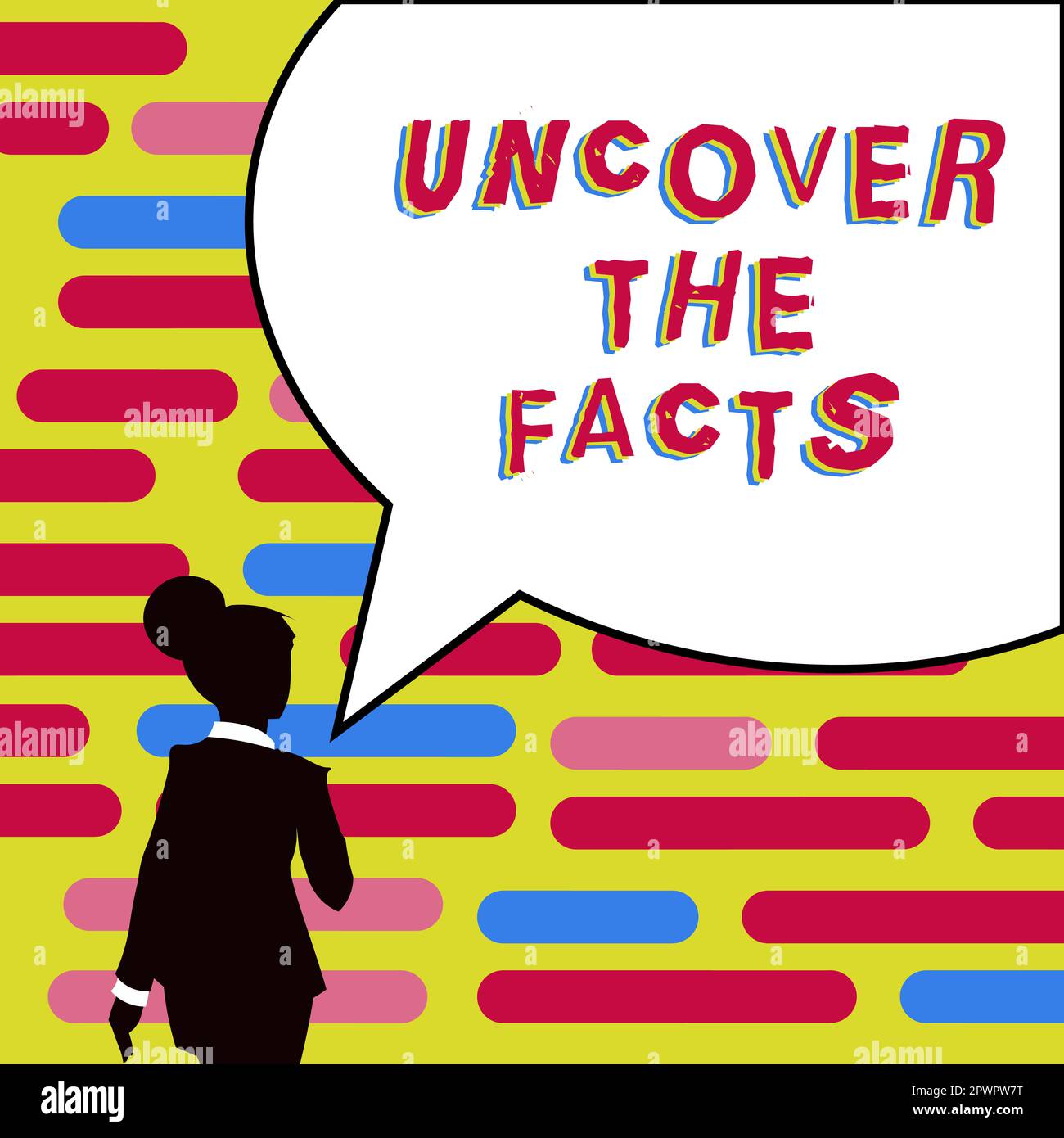 Text showing inspiration Uncover The Facts, Word for Find the truth and ...