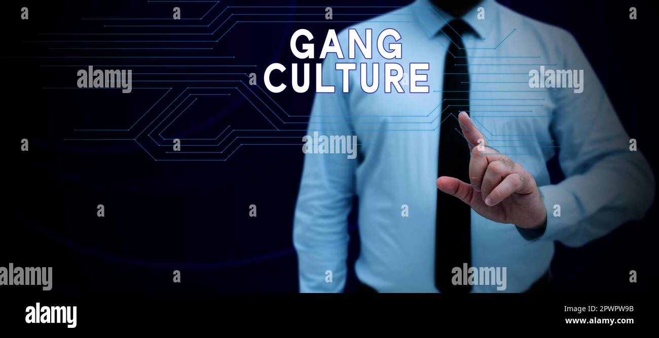 Conceptual caption Gang Culture, Business approach particular ...