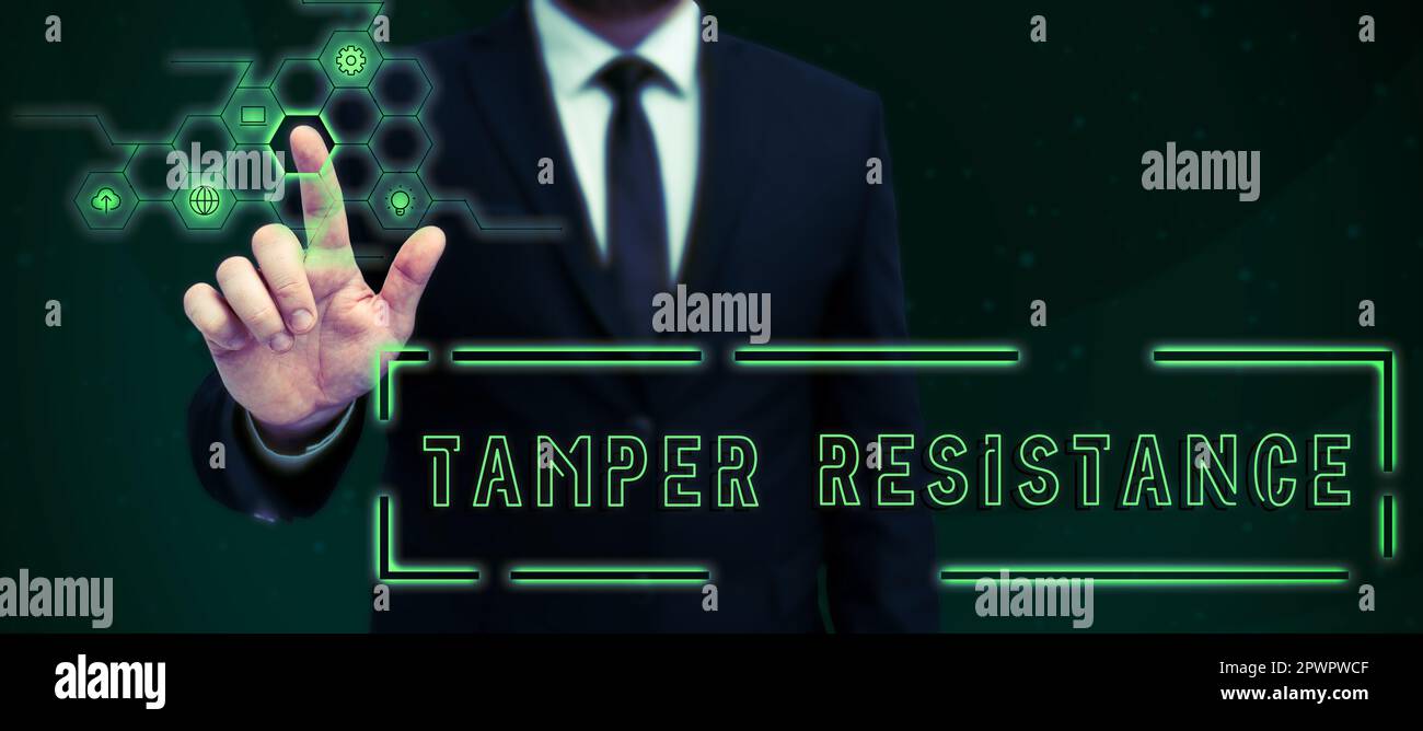 Inspiration showing sign Tamper Resistance, Word for resilent to ...
