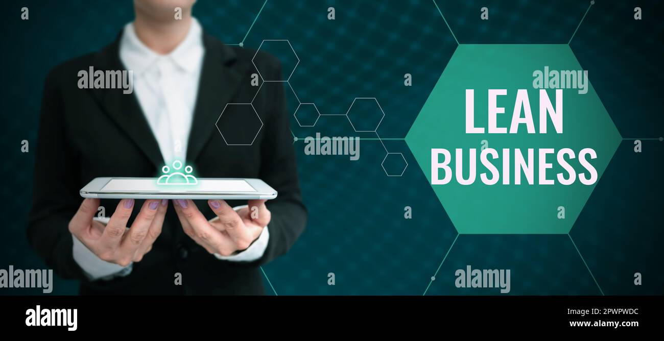 Conceptual display Lean Business, Business concept improvement of waste minimization without ...