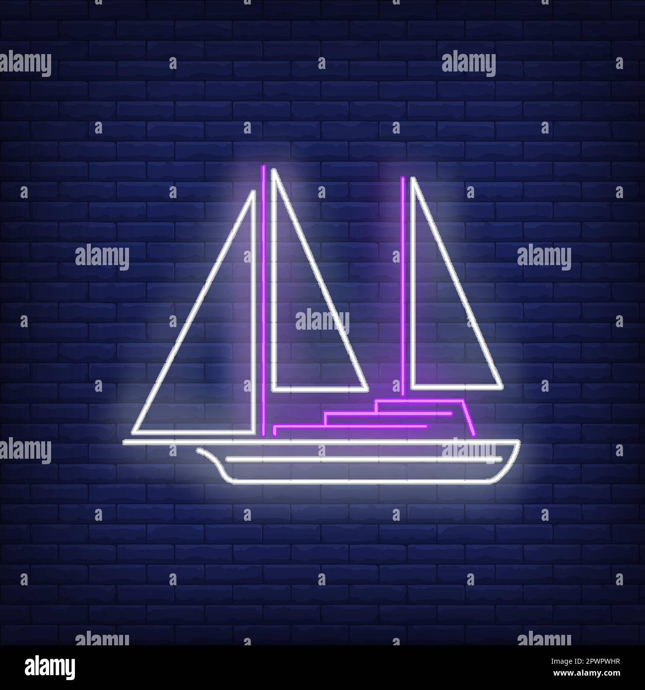 Sailing yacht neon sign Stock Vector Image & Art - Alamy