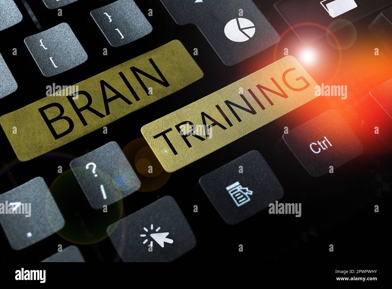 Text caption presenting Brain Training, Word for mental activities to ...