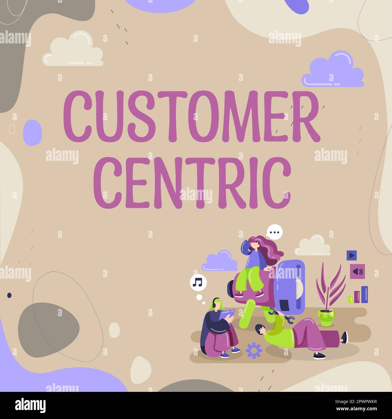 Text Showing Inspiration Customer Centric Internet Concept Process Of Looking After Customers