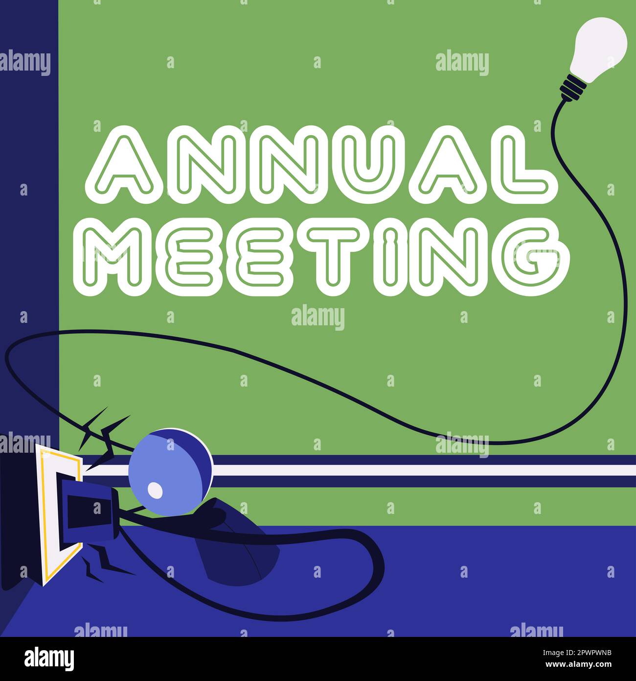Conceptual caption Annual Meeting, Business overview Yearly gathering ...