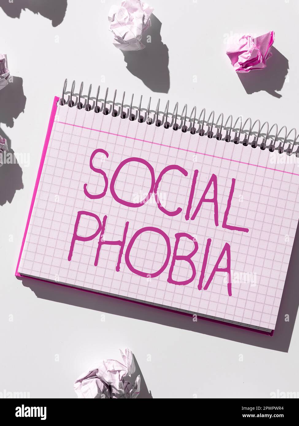 Writing displaying text Social Phobia, Business showcase overwhelming ...