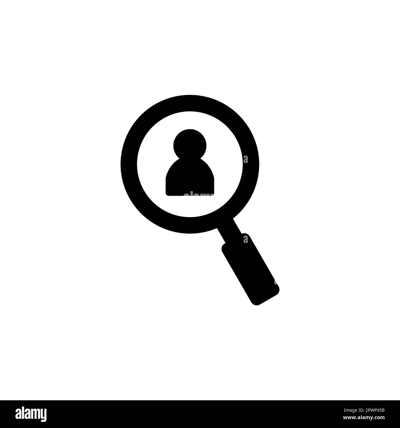 Hiring icon vector. search job vacancy icon. magnifying glass looking ...