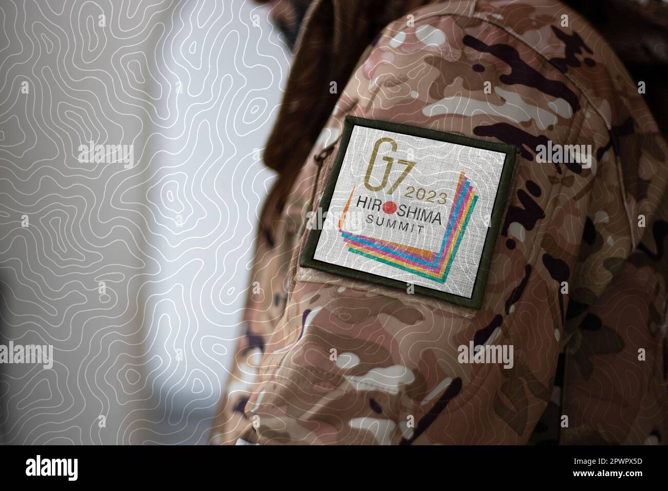 Group of seven flag on a military uniform hi-res stock photography and ...