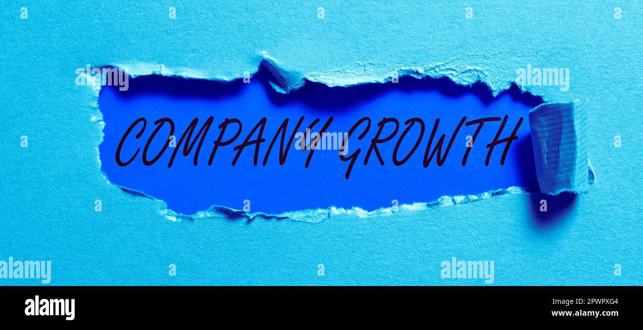 Conceptual caption Company Growth, Business approach a long-term stage ...