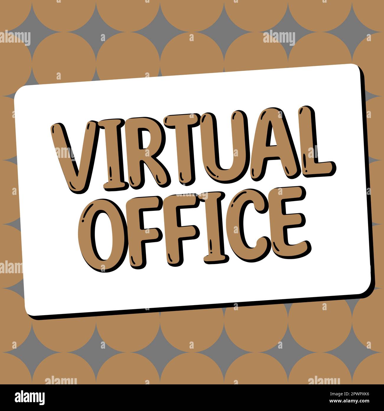 Hand writing sign Virtual Office, Business overview Mobile work ...