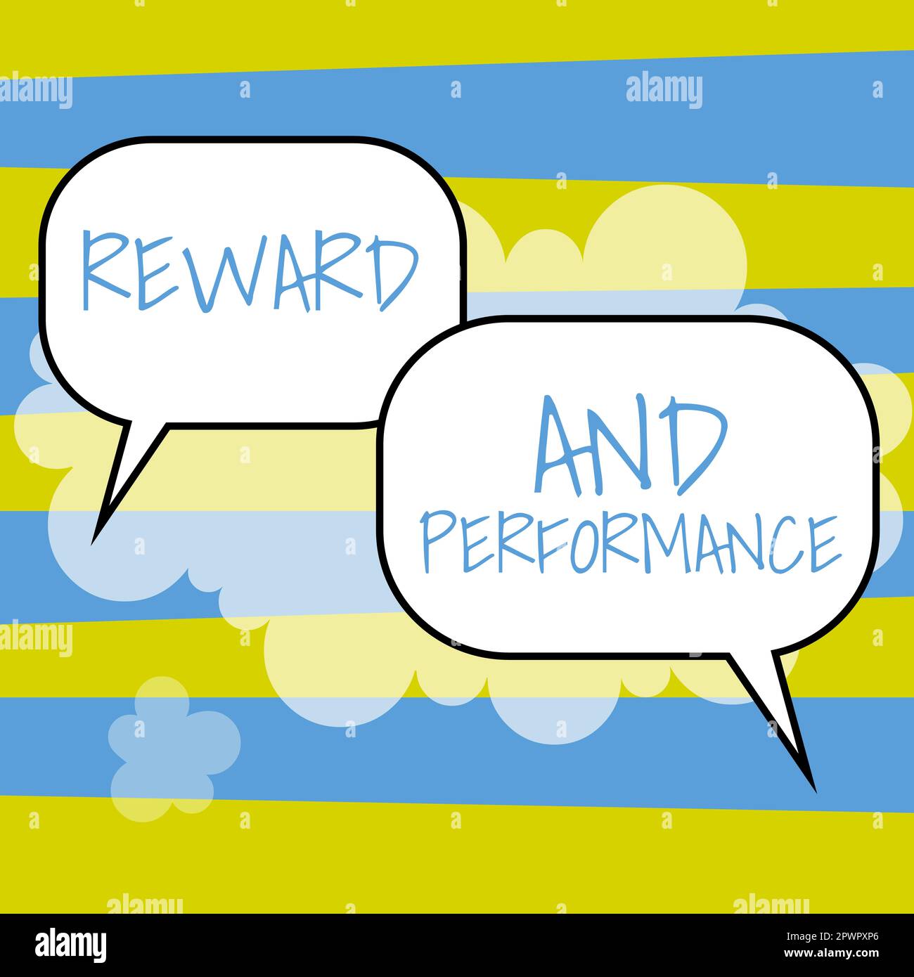 Text showing inspiration Reward And Performance, Business concept Given ...
