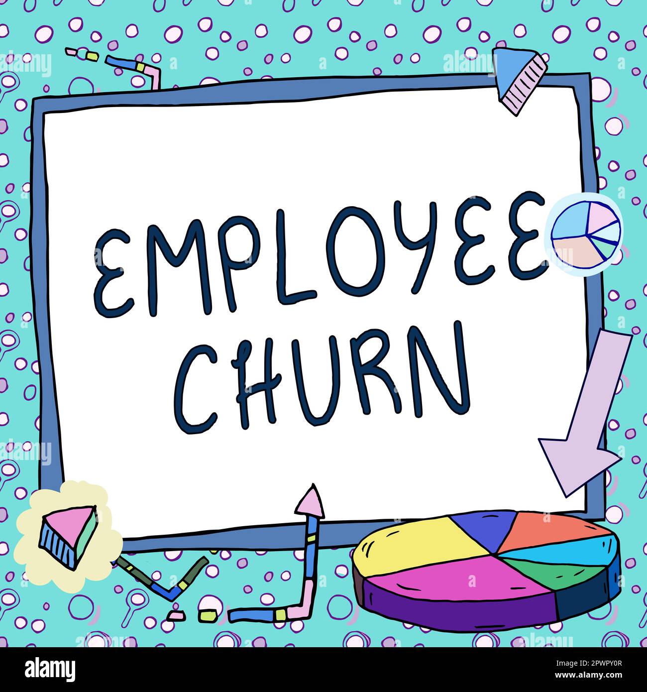 Text showing inspiration Employee Churn, Business idea rate of change ...